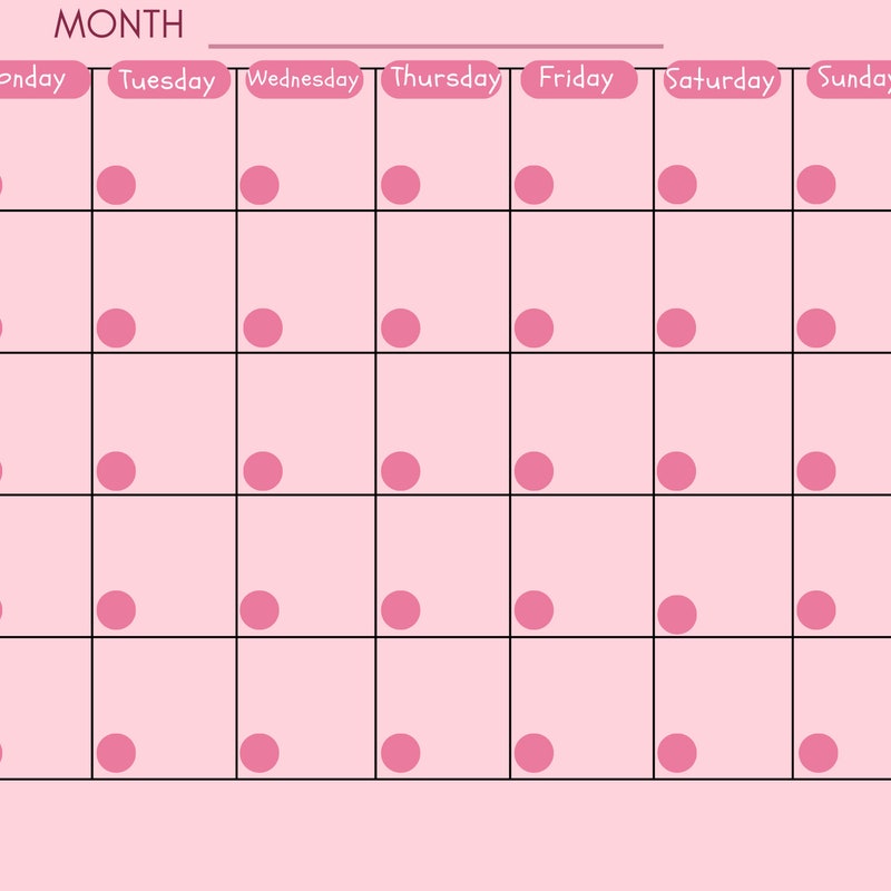 Pink Calendar - Etsy