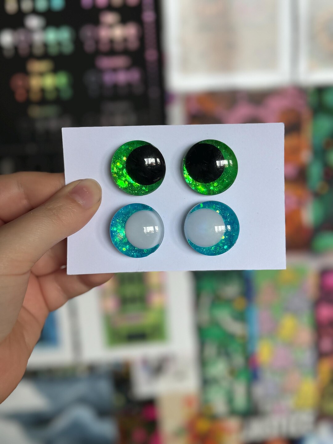 1 Pair Rainbow Safety Eyes | Choose Pupil Colour, Eye Size, and Rainbow ...