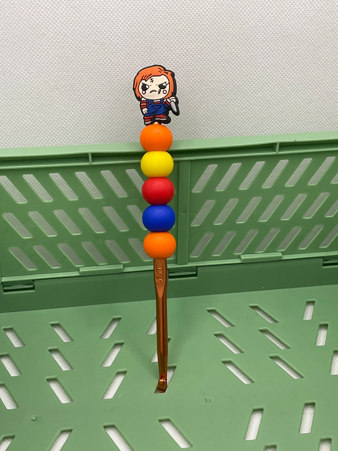 Toddler Serial Killer Horror Movie Character Beaded Crochet Hook 5.5mm ...