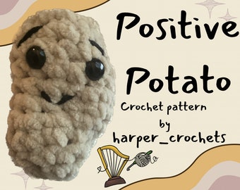 Positive Potato Amigurumi Crochet Pattern With Bonus Printables Digital ...
