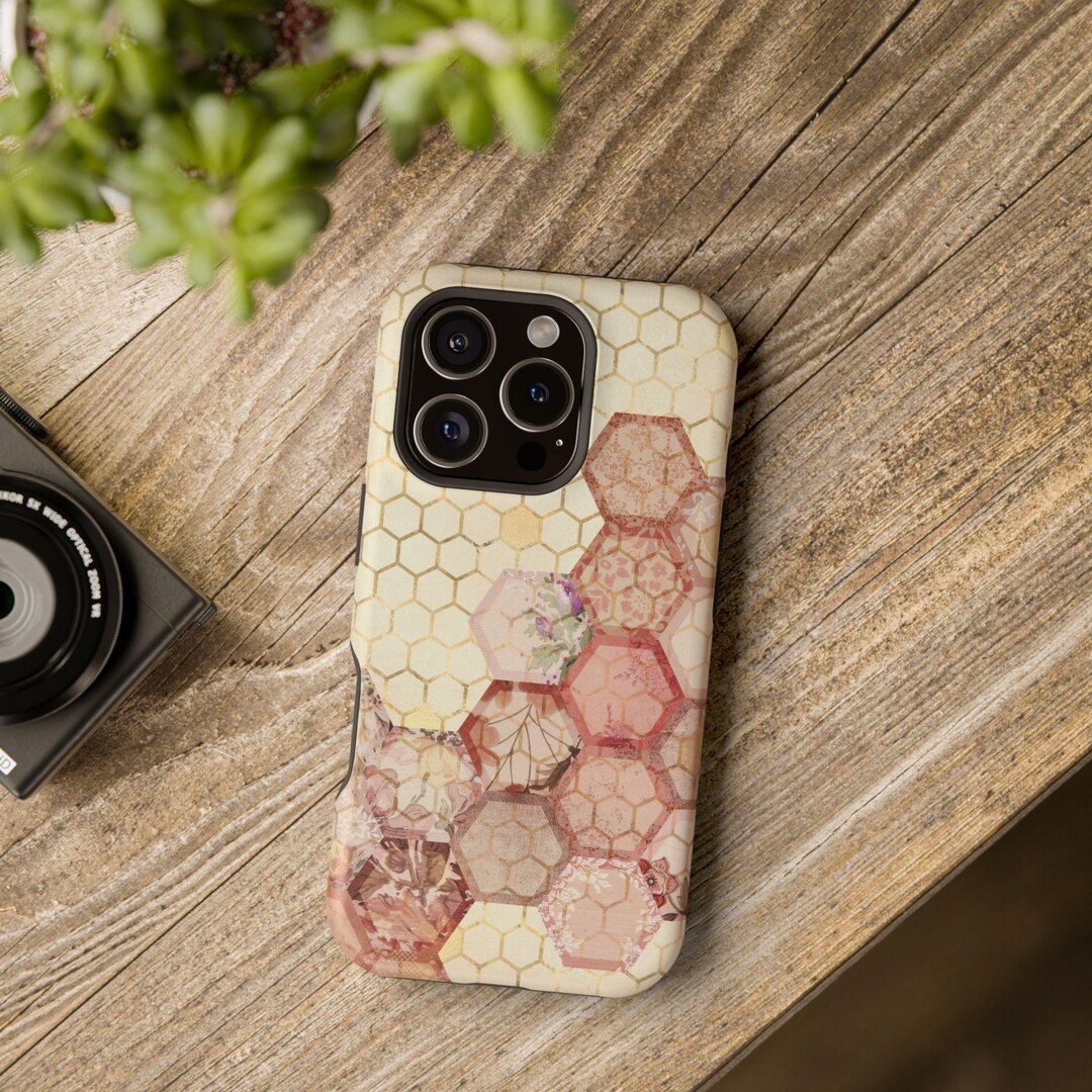 Honeycomb Pattern Magnetic Tough Cases, Phone Case, Floral Design ...