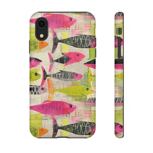 Pink Sardine Phone Case, Fossil Fish Phone Case, Cute Fish Phone Case ...