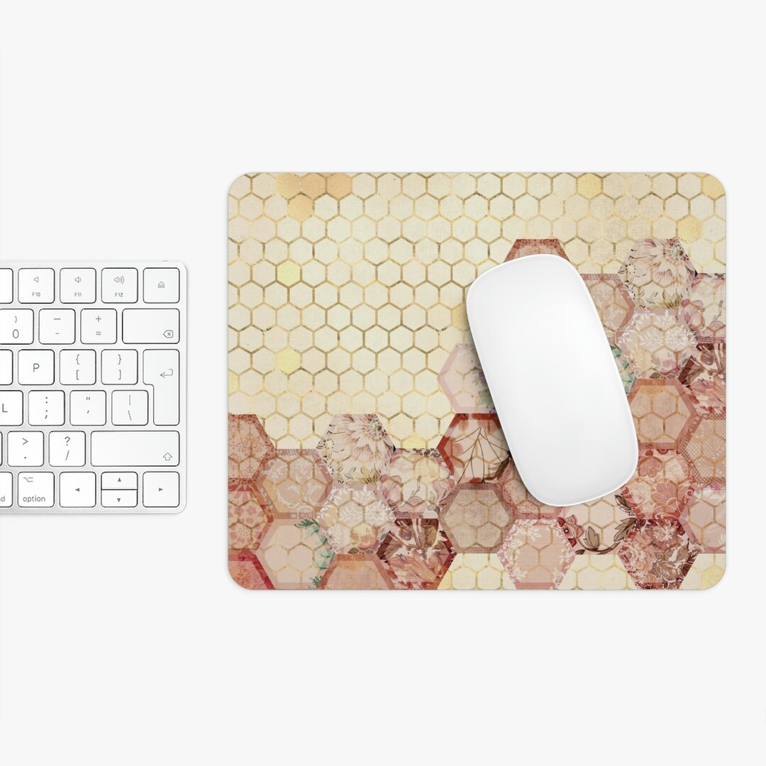 Queen Bee Dusty Rose Gold Honeycomb Mouse Pad Mousepad Gift - Etsy