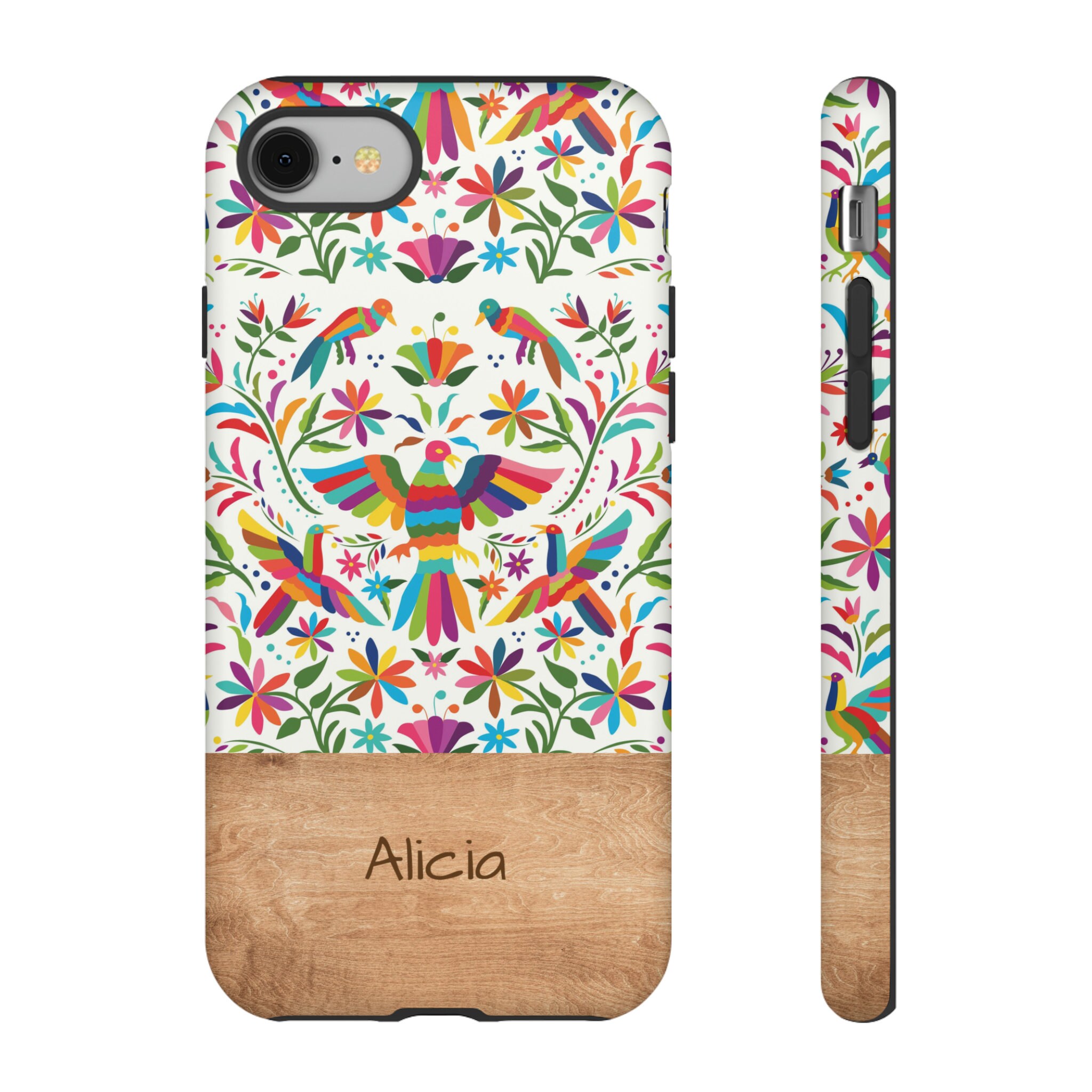 Mexican Floral Otomi Print, Custom Name Phone Case, Personalized Phone ...