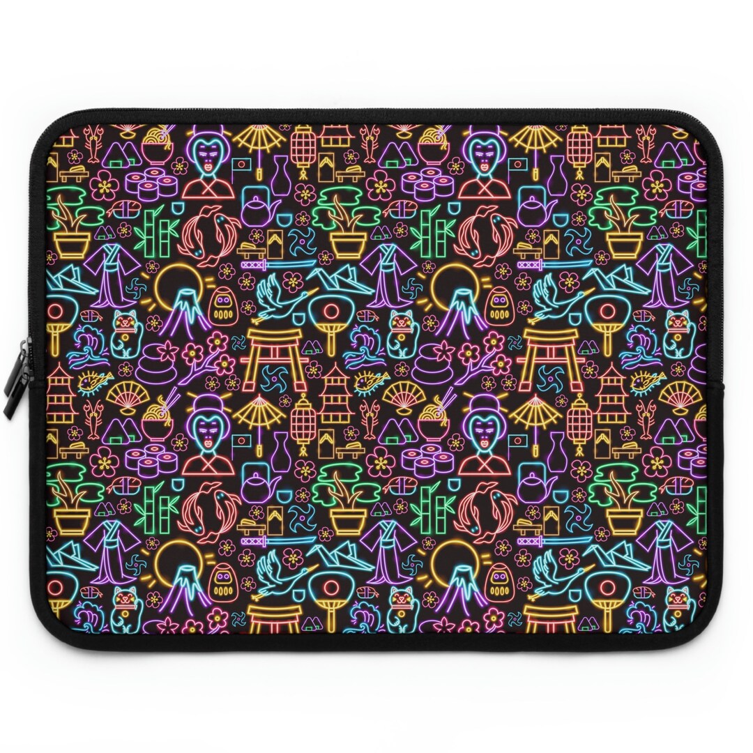 Japanese Neon Night Laptop Sleeve Neoprene Laptop Sleeve MacBook Air 13 ...