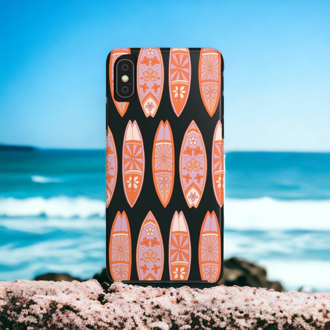 Hawaiian Surfboard Pattern Phone Case, Tropical Polynesian Design - Etsy