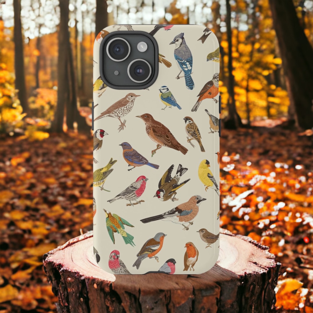 Vintage Bird Phone Case for iPhone 15 14 13 12, Samsung Galaxy S24 ...