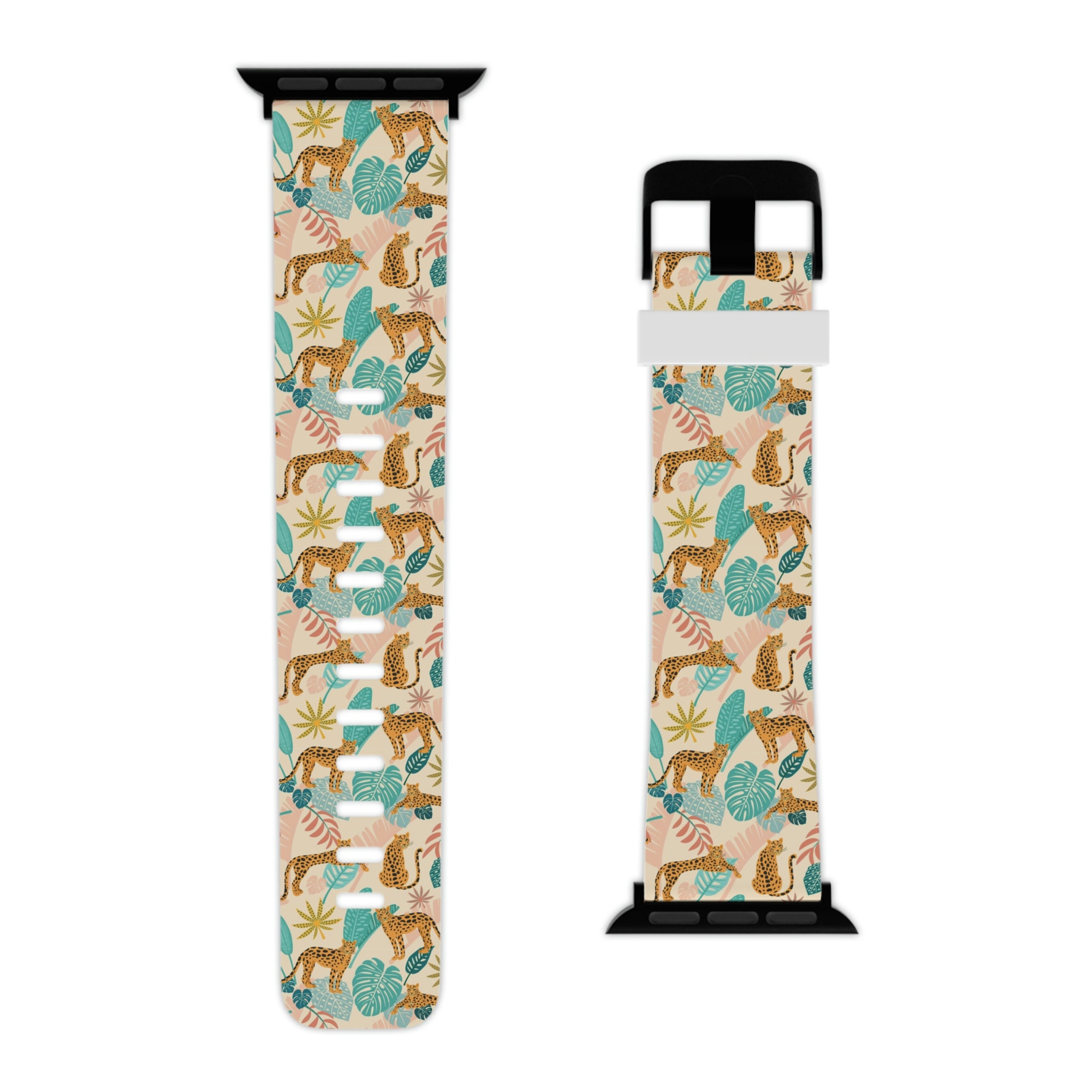 Tropical Tiger Jungle Safari Apple Watch Band Series 3 4 5 6 SE 38mm ...