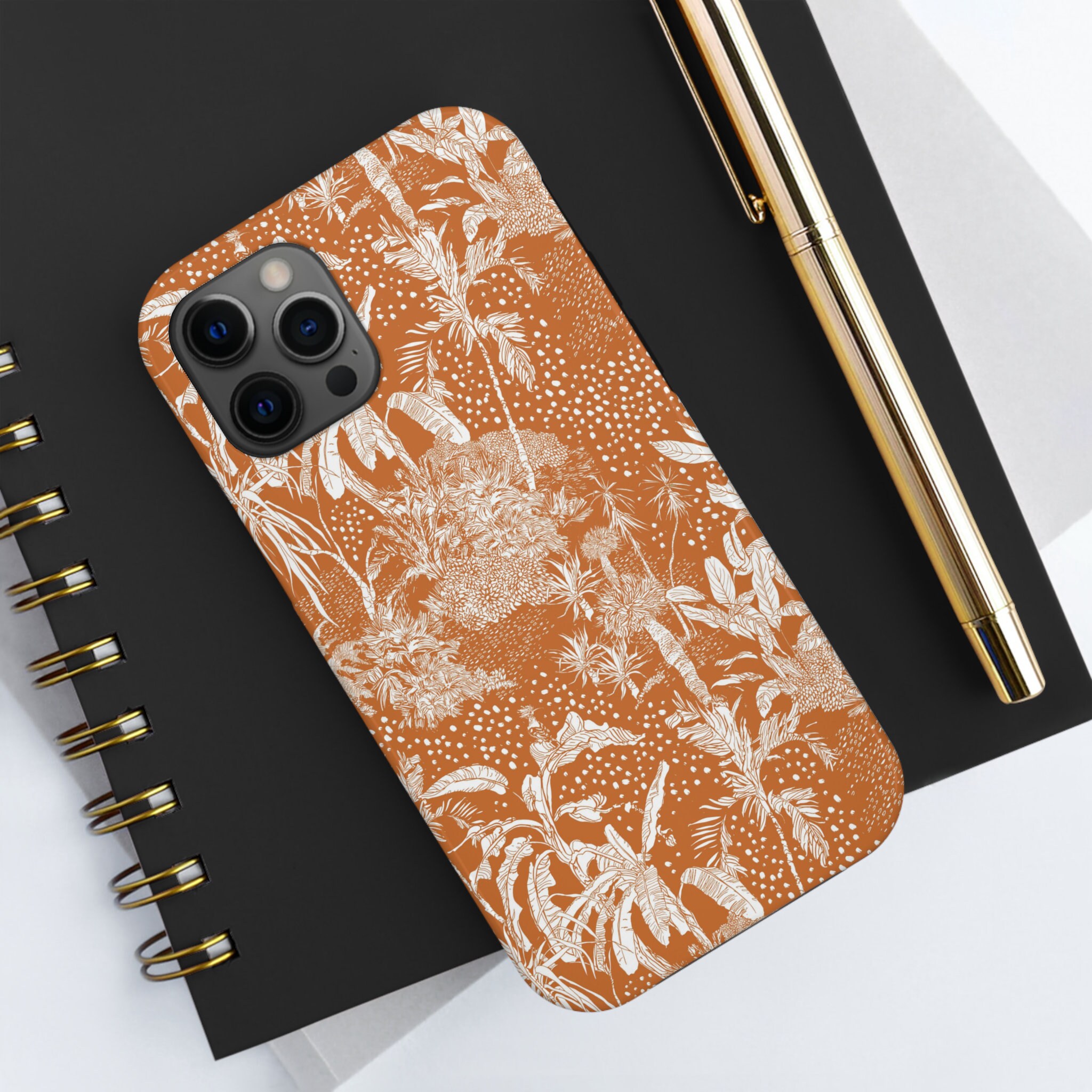 Golden Yellow Safari Toile Phone Case, iPhone 15 Pro Max, Samsung ...