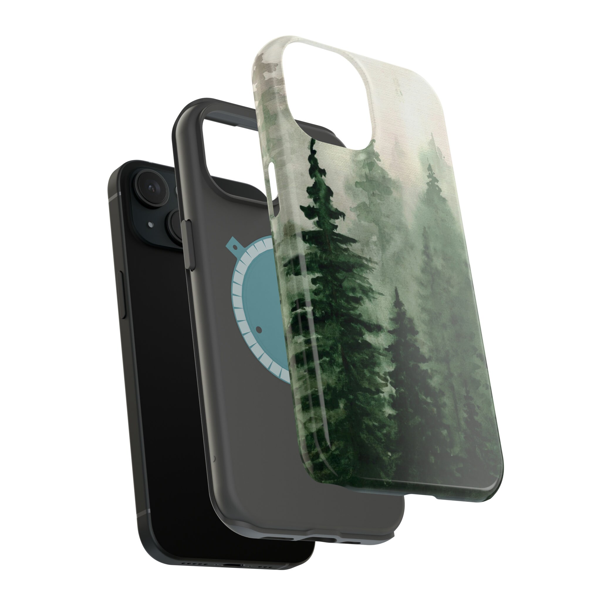 Magsafe Watercolor Pine Tree Forest Phone Case Mountains Phone Case ...