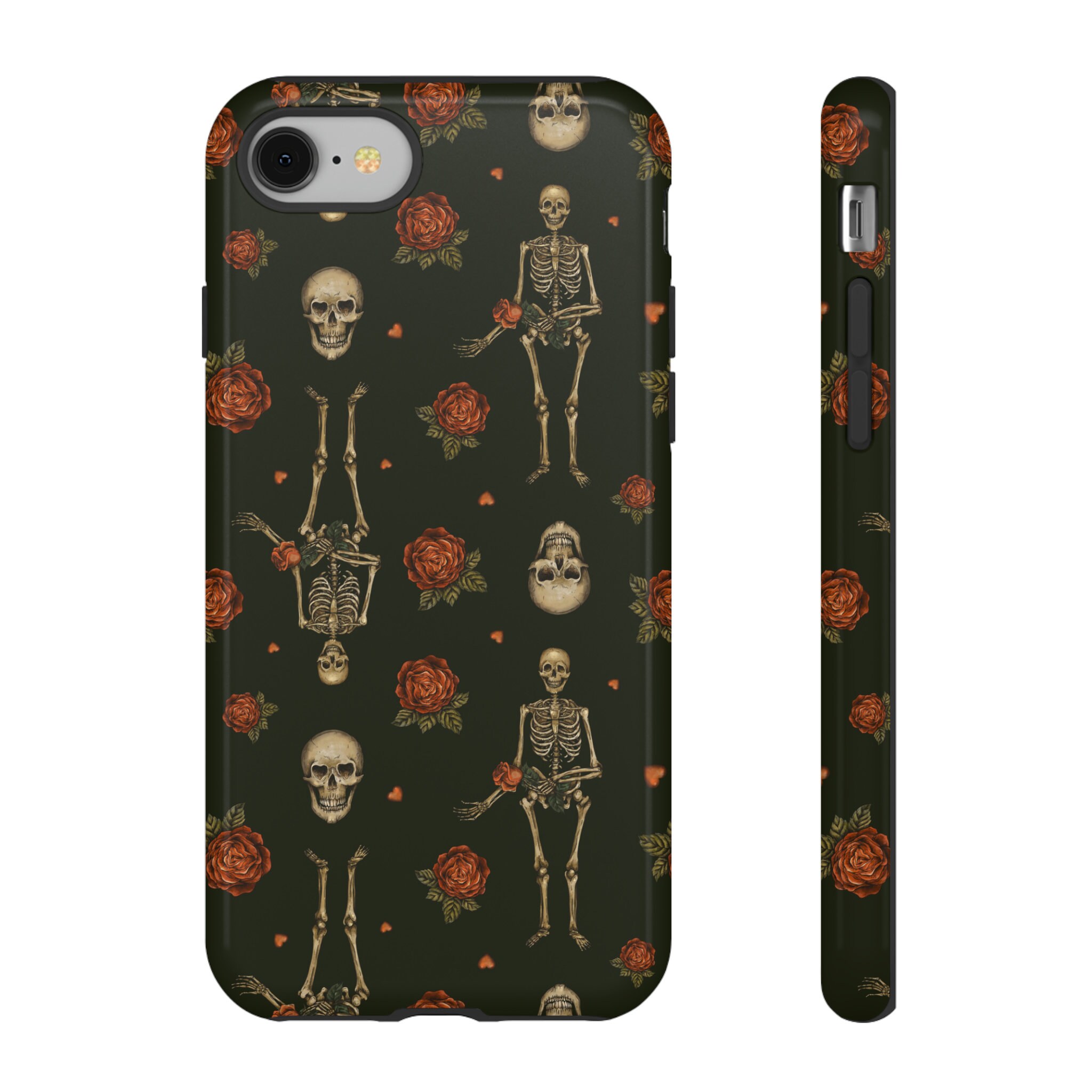 Roses and Skeletons Phone Case, Gothic Phone Case, Skeleton Phone Case ...