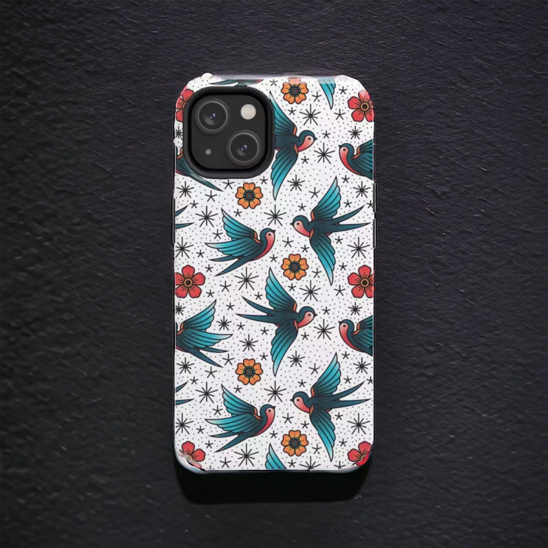 Old School Flash Tattoo Phone Case Tough Case, iPhone 17 16 15 14 Phone ...