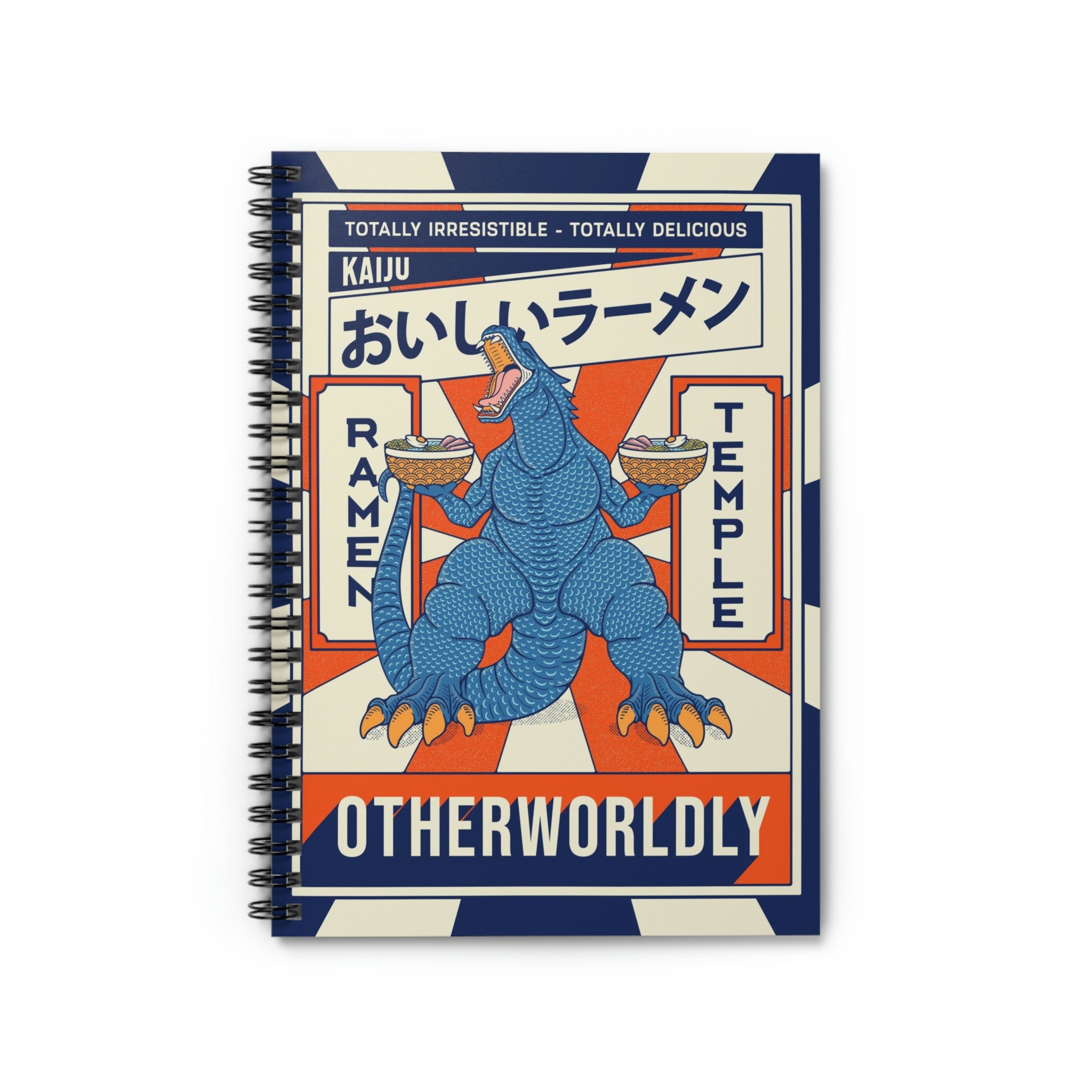 Japanese Ramen Temple Kaiju Spiral Notebook Ruled Line Stationary Paper ...