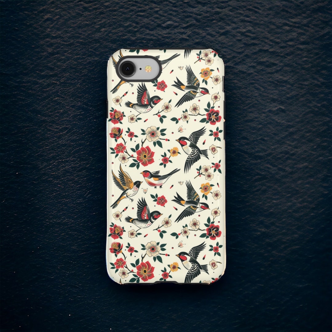 Flash Tattoo Phone Case, Old School Flash Tattoo Case, Tattoo Phone ...