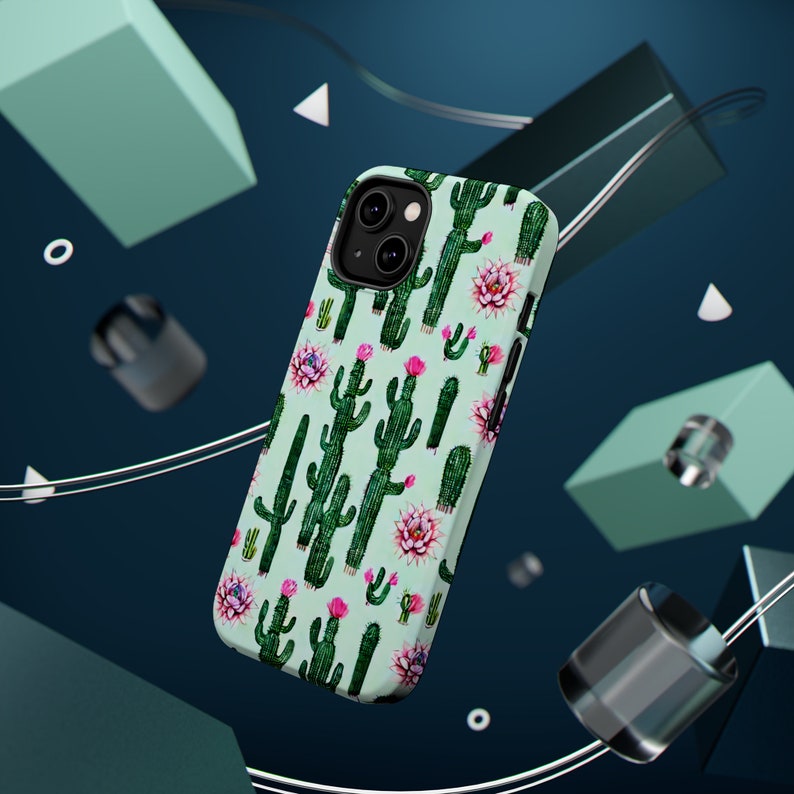 Floral Cactus Phone Case, Desert Flower Phone Case Tough Case, iPhone ...