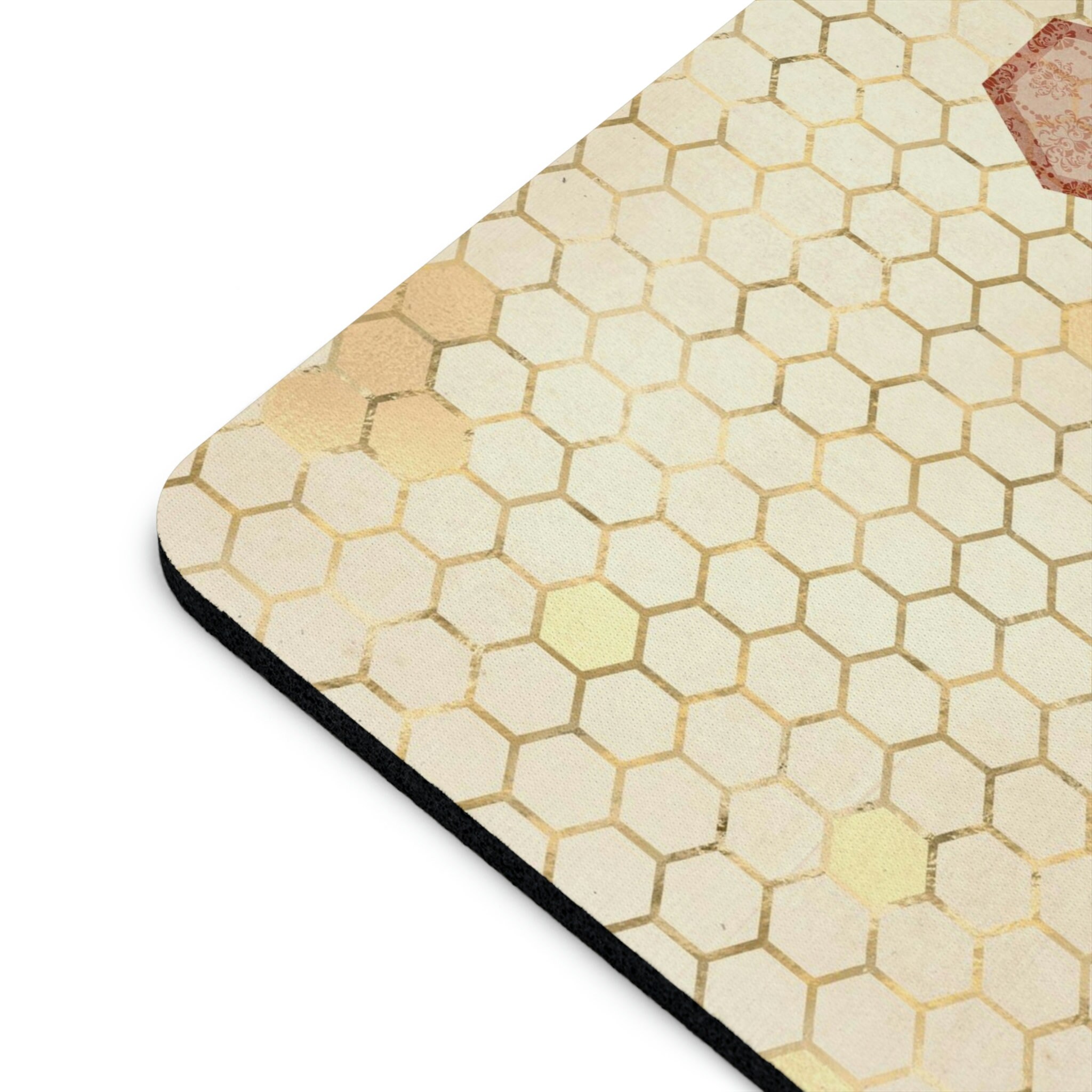 Queen Bee Dusty Rose Gold Honeycomb Mouse Pad Mousepad Gift for ...