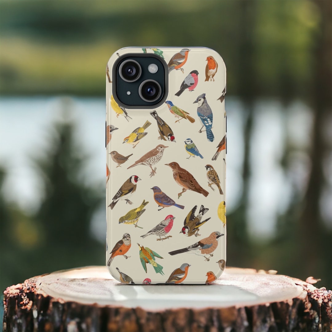 Magsafe Vintage Bird Phone Case, Magsafe Bird Phone Case, Built in ...