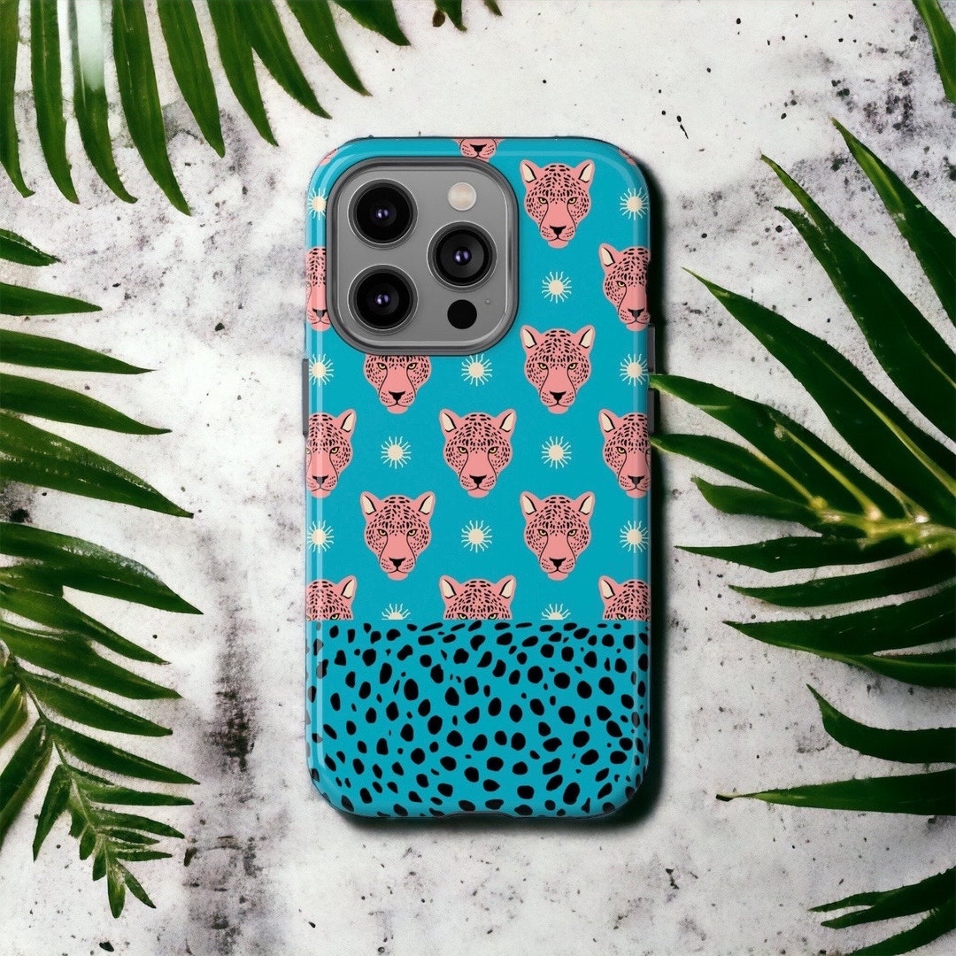Tropical Cheetah iPhone Case, Safari Animal Print - Etsy