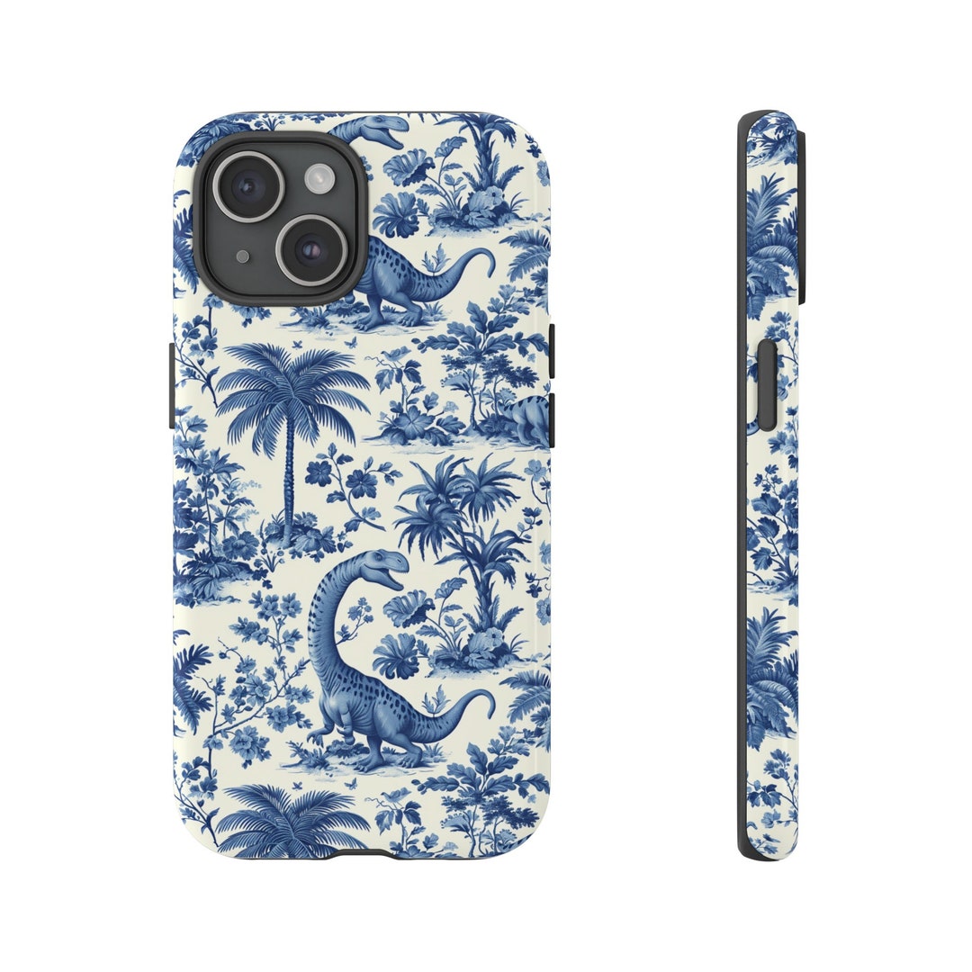 Dinosaur Toile Phone Case, Chinoiserie Phone Case, Delft Phone Case ...