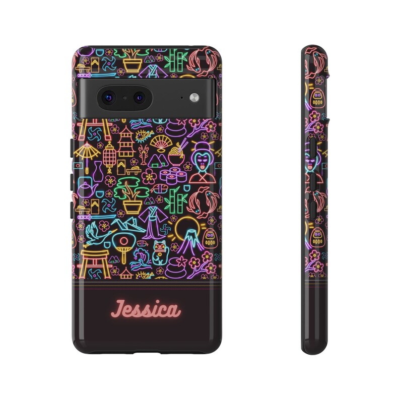 Japanese Neon Sign Japan Print Custom Name Phone Case Iphone - Etsy