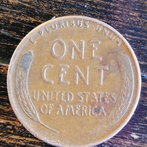 1945 Wheat Penny With No Mark. Mistake is the L on the Ridge. Has Been ...