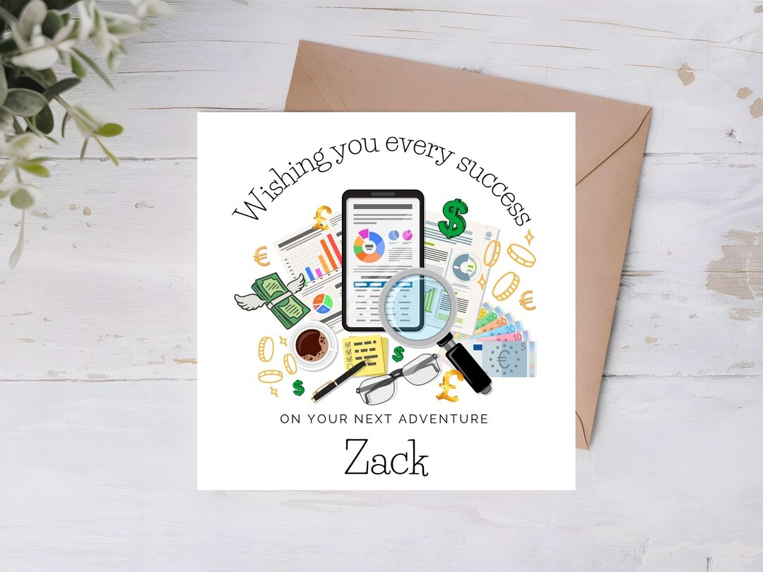 Custom New Job Congratulations Card Personalised Good Luck Card for ...