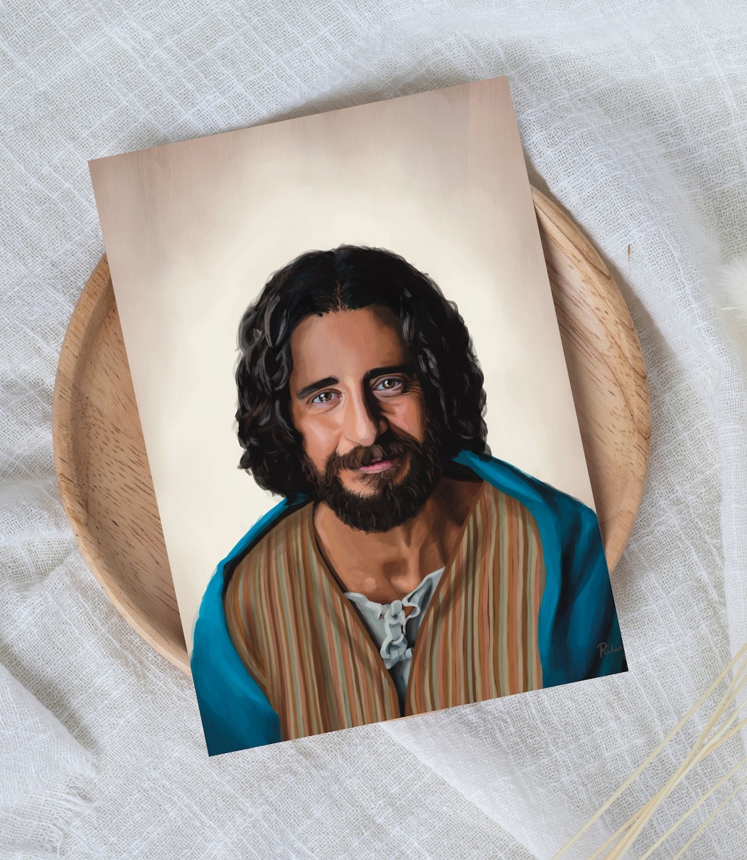 Jesus Christ Portrait From the Chosen TV Series, Digital Painting, Wall ...