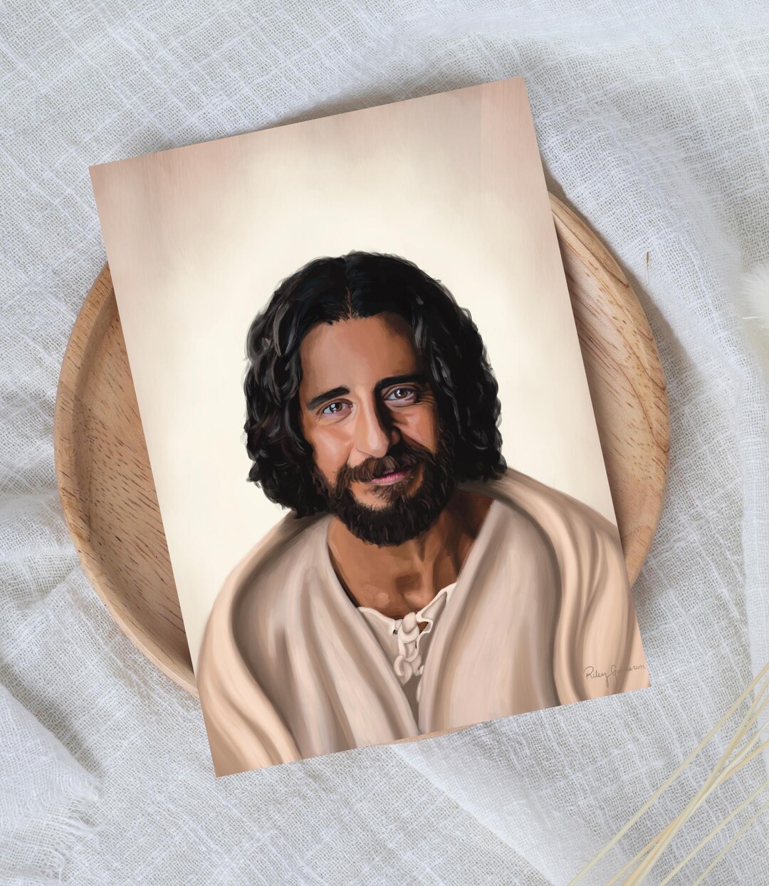The Chosen Jesus Christ Portrait, Earthy Wall Art Print - Etsy