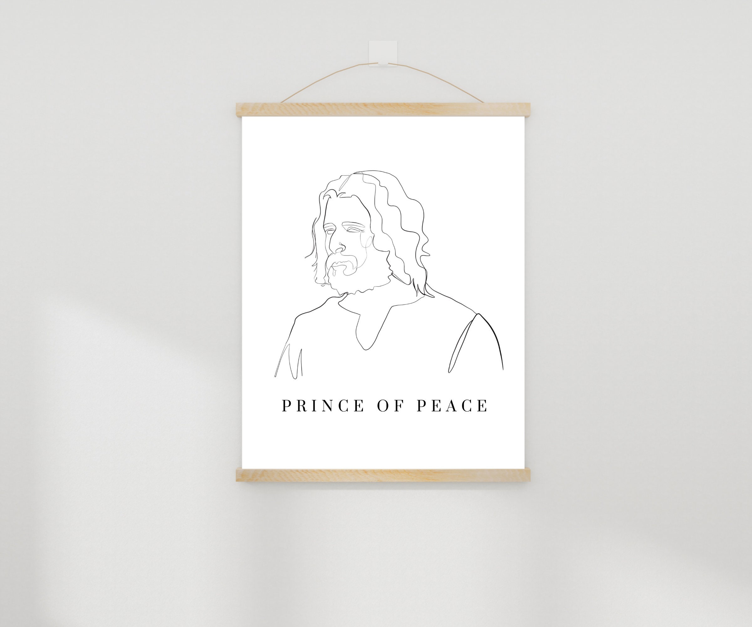 The Chosen Jesus Christ Line Drawing, Christian Wall Art (8x10) - Etsy