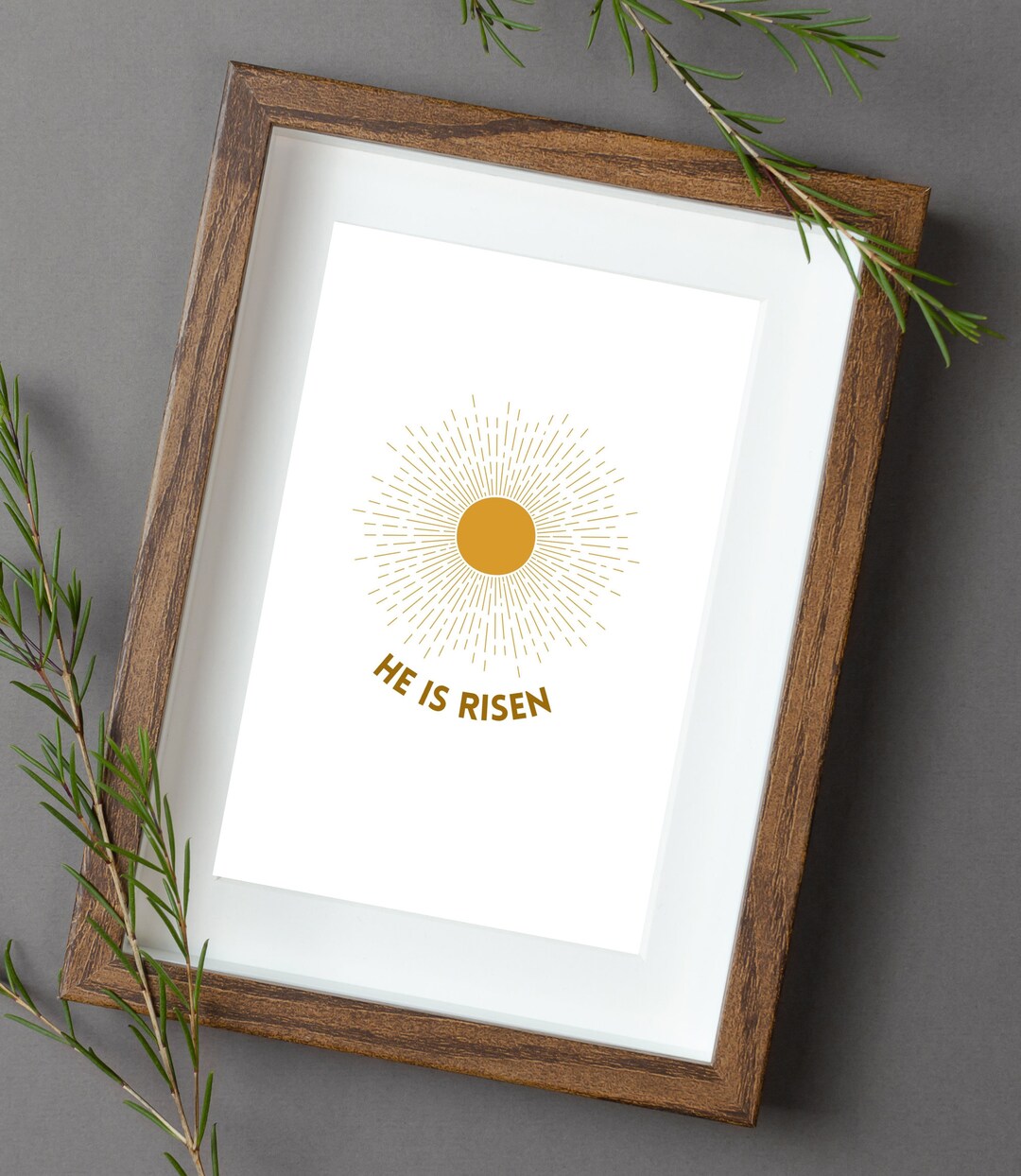 He is Risen Print, Inspirational Quote Digital Download, Minimalist ...