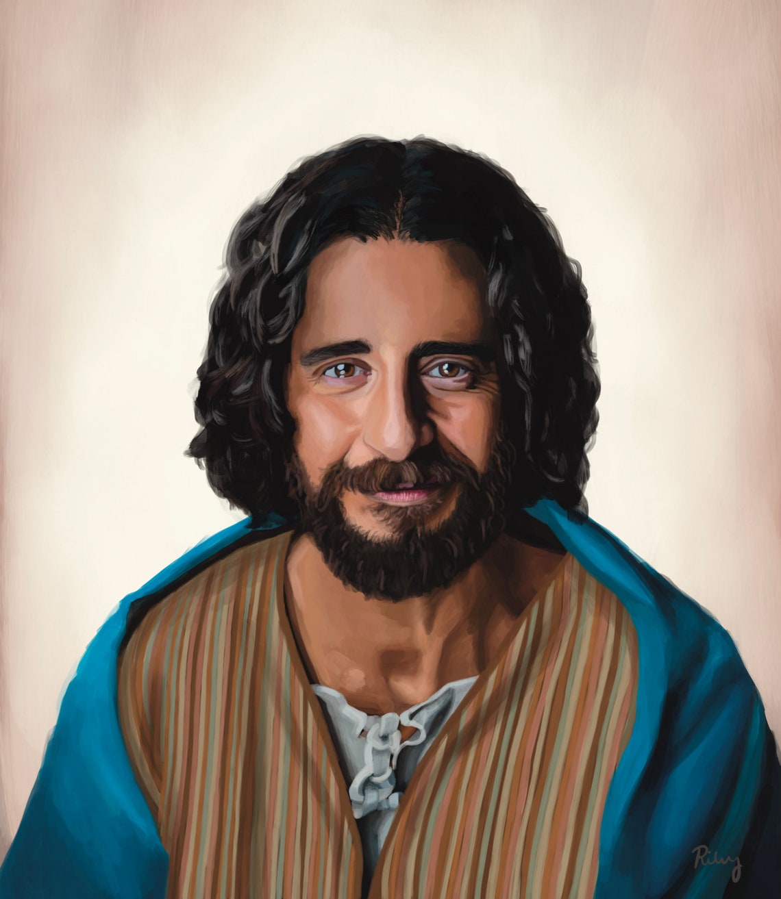 Jesus Christ Portrait From the Chosen TV Series, Digital Painting, Wall ...