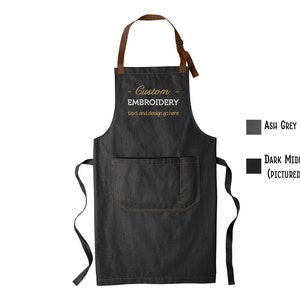 Custom Embroidered Apron, Monogrammed Apron Personalized Kitchen Gift ...