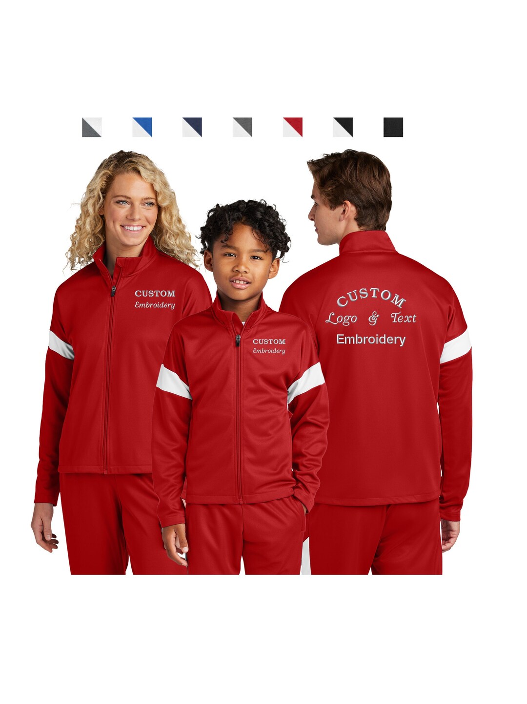 Custom Embroidered Travel Full-zip Athletic Jacket Team Sports ...