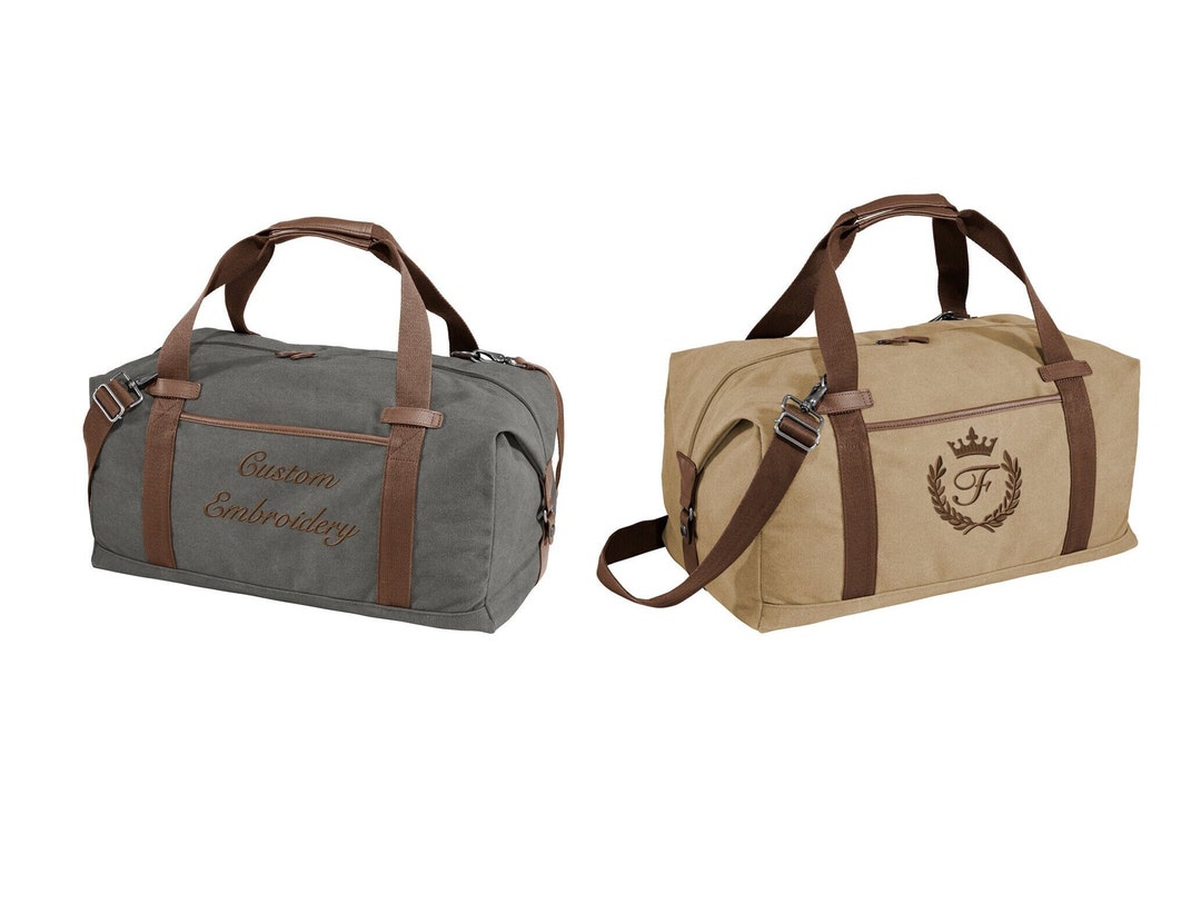 Custom Embroidered Port Authority ® Cotton Canvas Duffel Bag ...