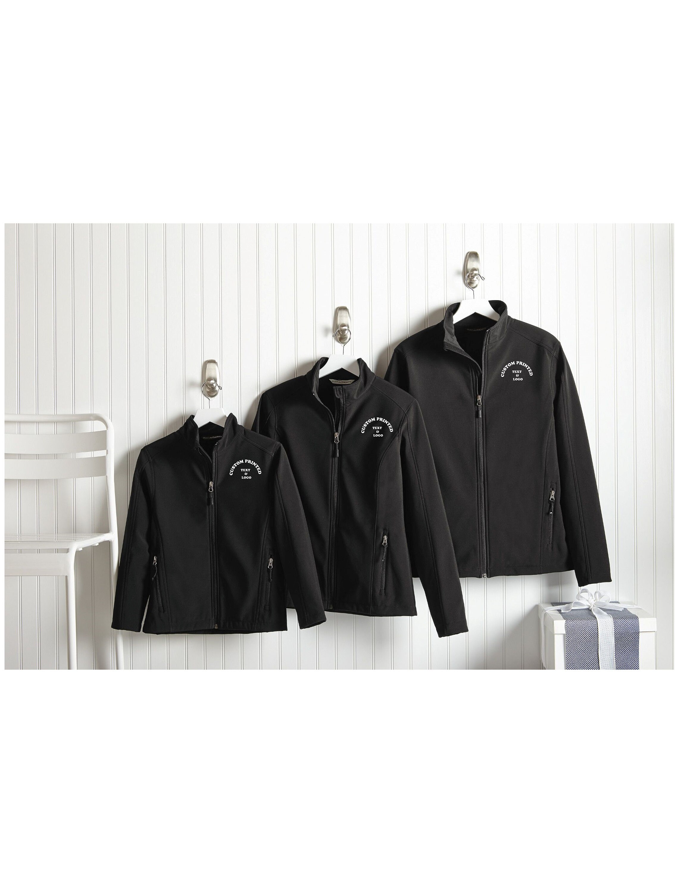 Custom PRINTED Soft Shell Full-zip Jacket Business Team Corporate ...