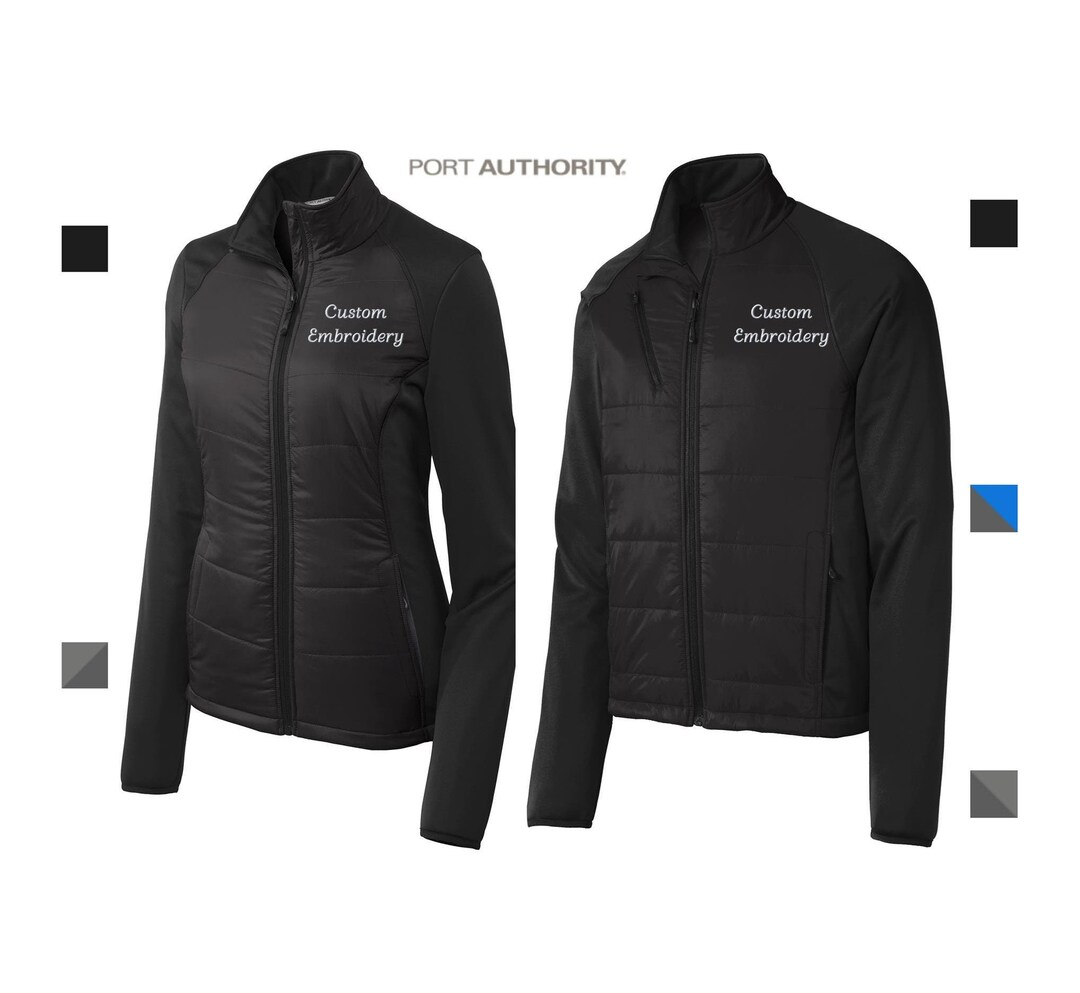 Custom Embroidered Hybrid Soft Shell Jacket Unisex Men's Ladies Port ...