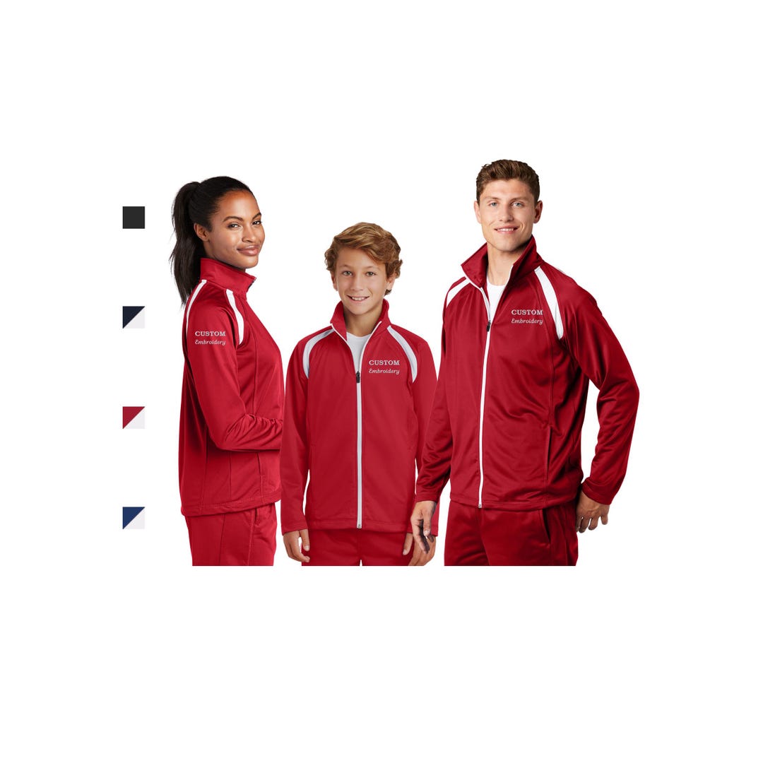 Custom Embroidered Sport-tek® Tricot Track Jacket Monogrammed Team ...