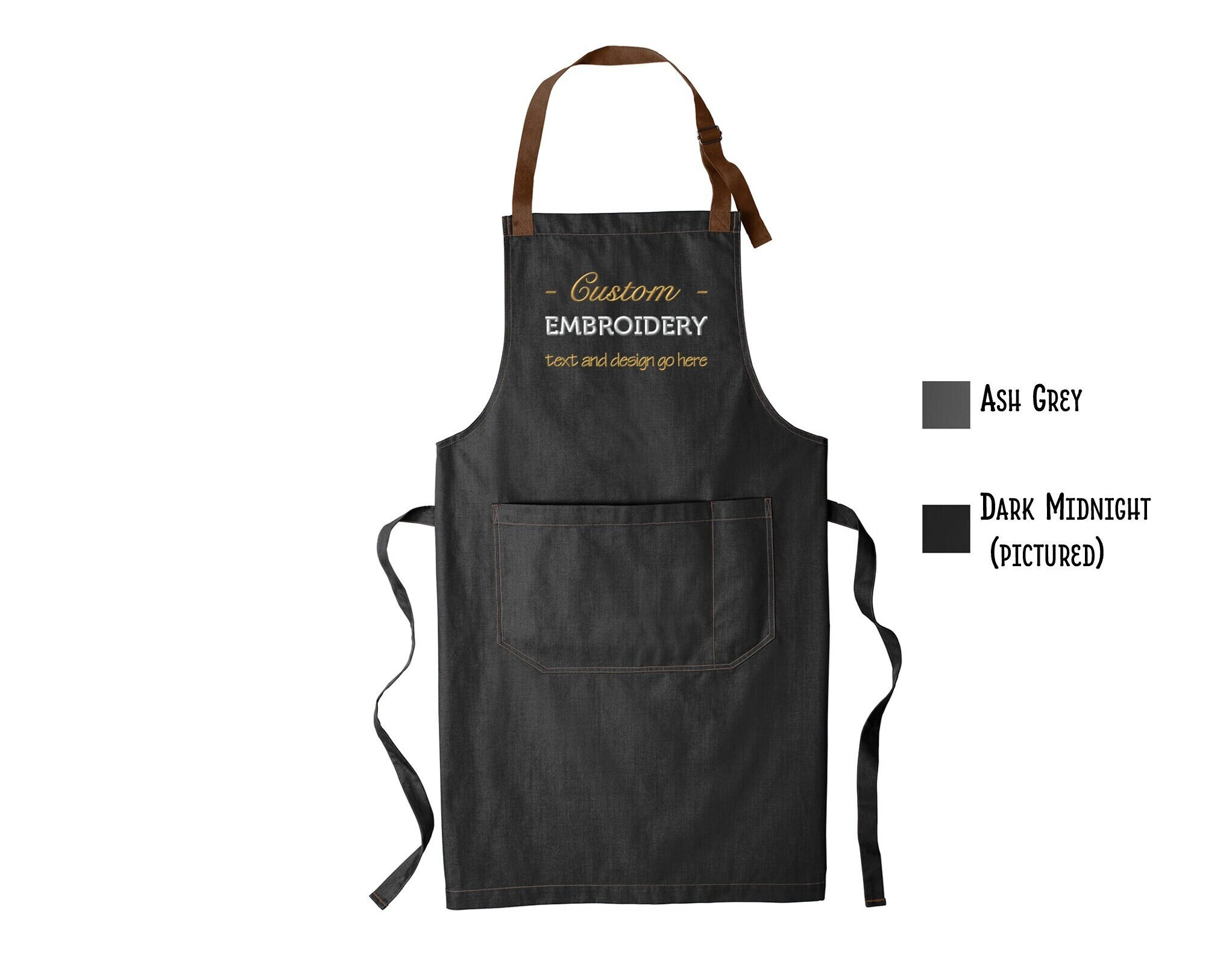 Custom Embroidered Apron, Monogrammed Apron Personalized Kitchen Gift ...