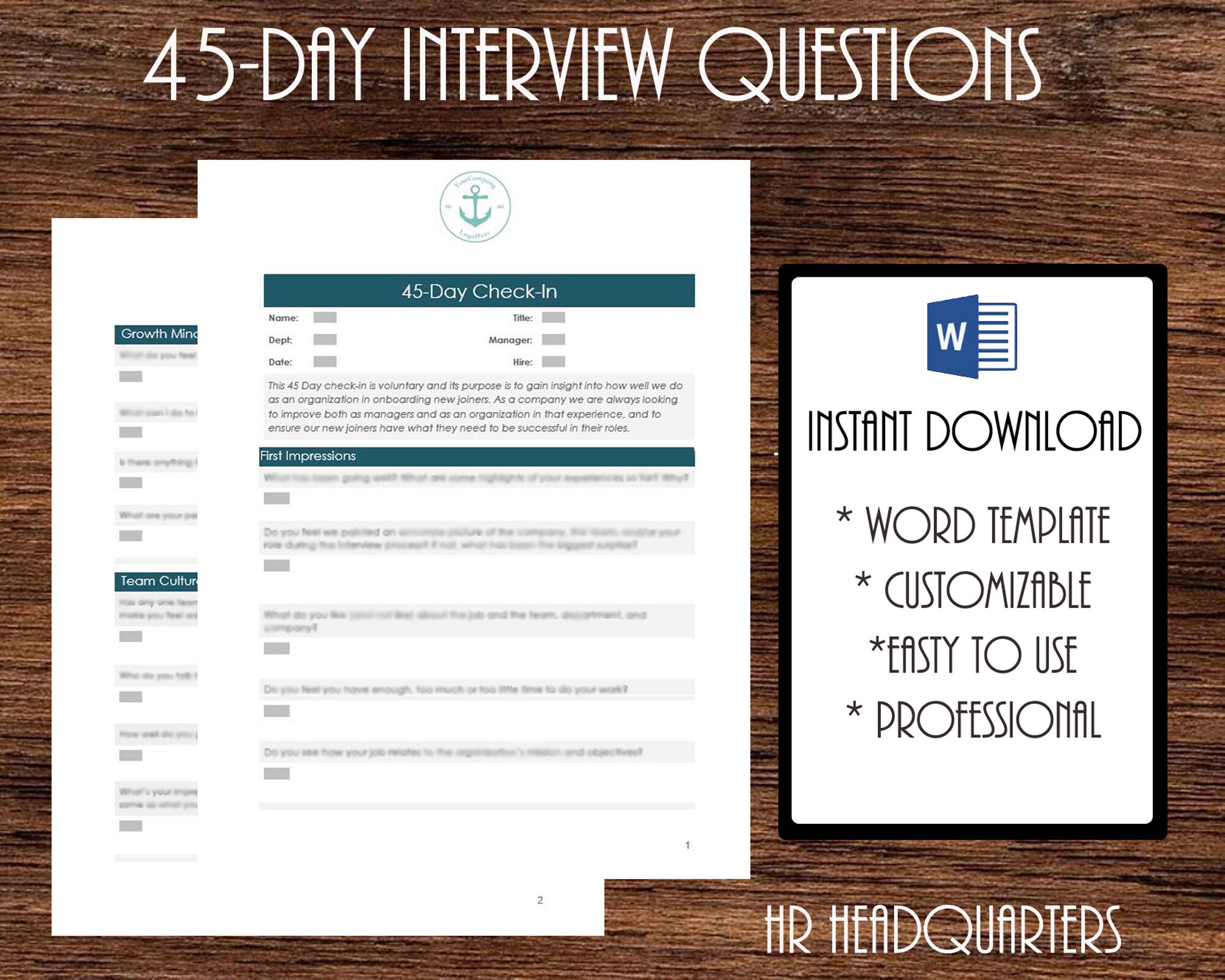 45 Day Employee Check-in or End of Probationary Period Check-in ...