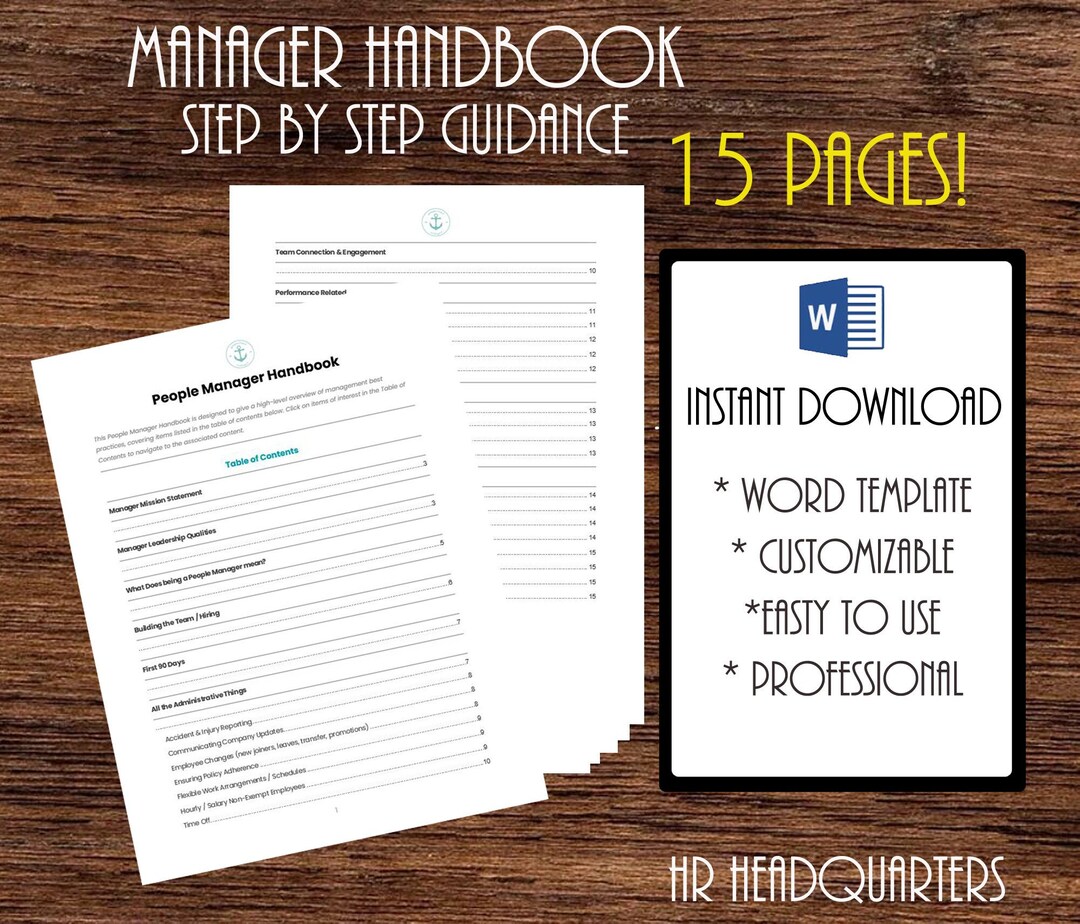 Manager Handbook - 15 Pages of Full Employee Life Cycle Guidance ...