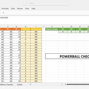 Powerball & Mega Millions Lottery Number Checker (excel Tool) - Etsy