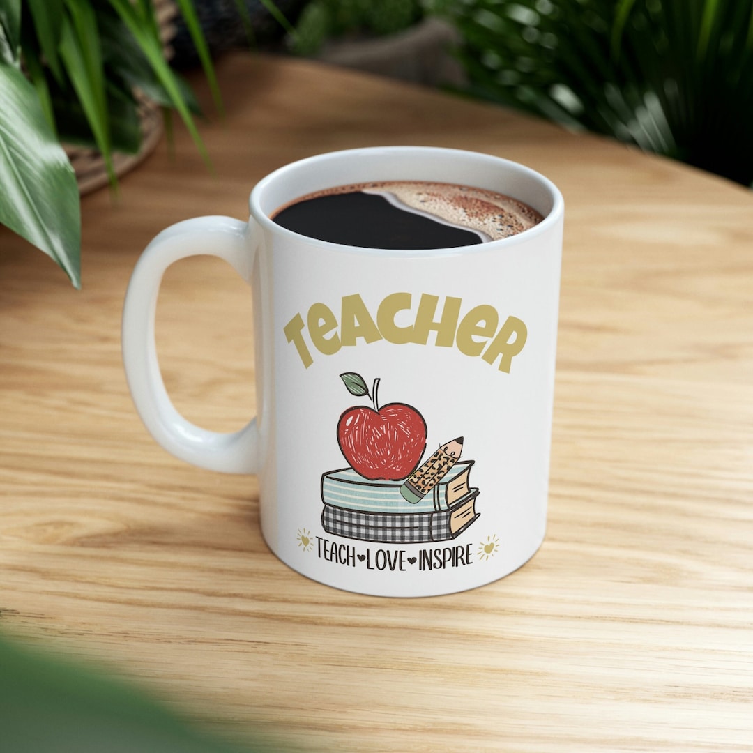 Coffee Cup Gift to Teacher Cute Coffee Cup Gift School - Etsy