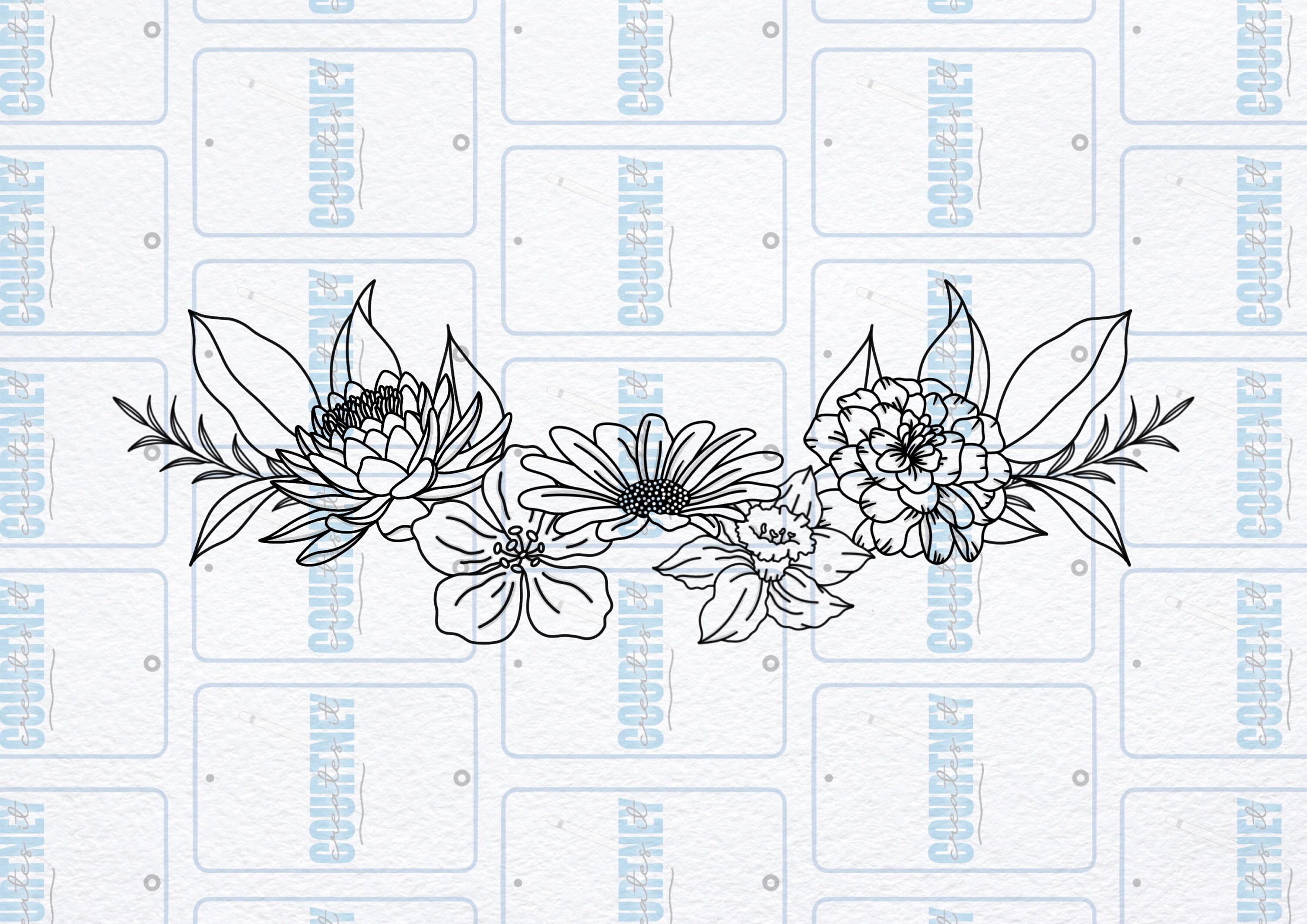 Birth Flower Tattoo Flat Lay - Etsy