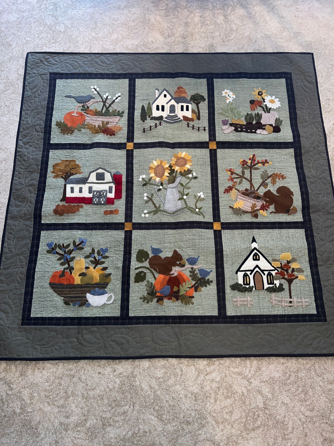 A Time for Gathering Quilt/wall Hanging - Etsy