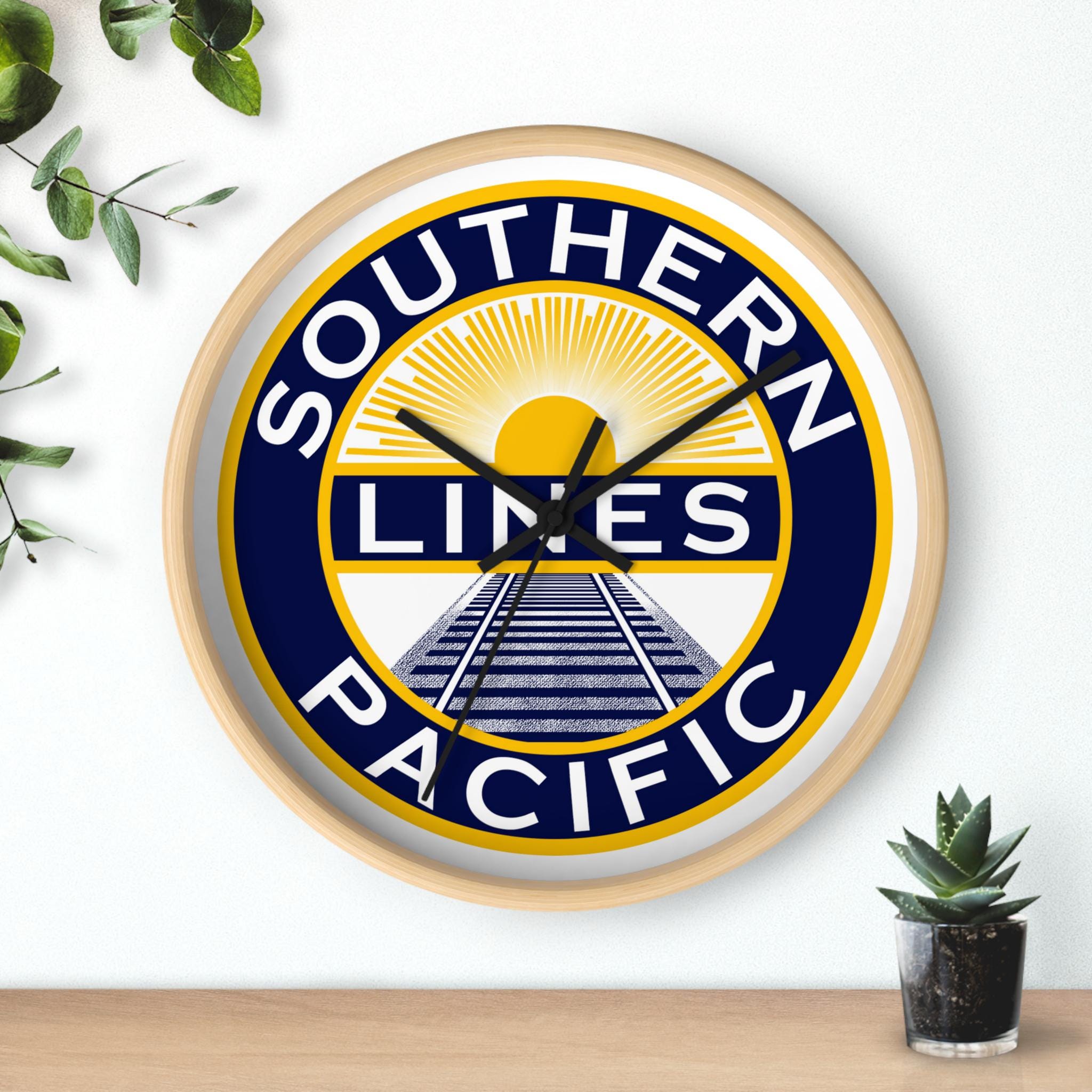 Southern Pacific Lines Railroad Train Wall Clock - Train Room Decor - Etsy