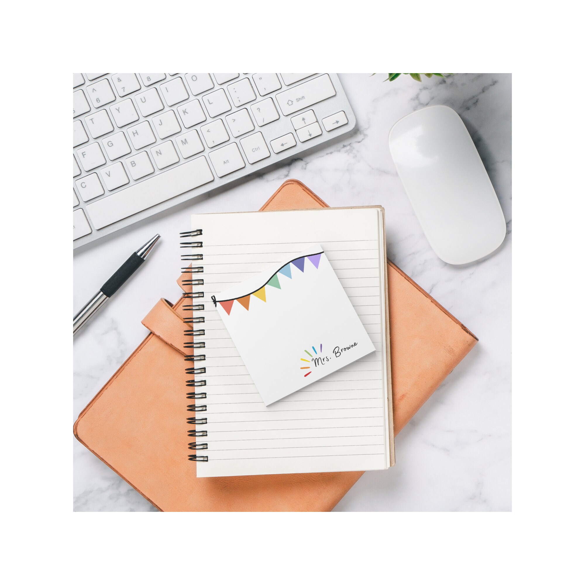 Personalized Rainbow Color 3x3" Post-it Notes for Teacher, Mom ...