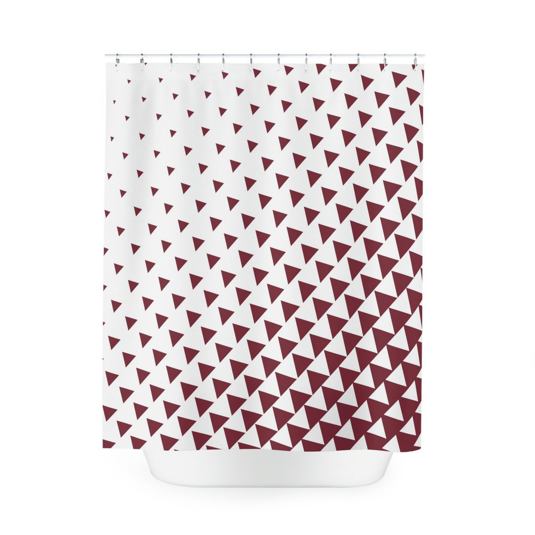 Red and White Triangles| Feng Shui Shower Curtain | Bathroom Design ...