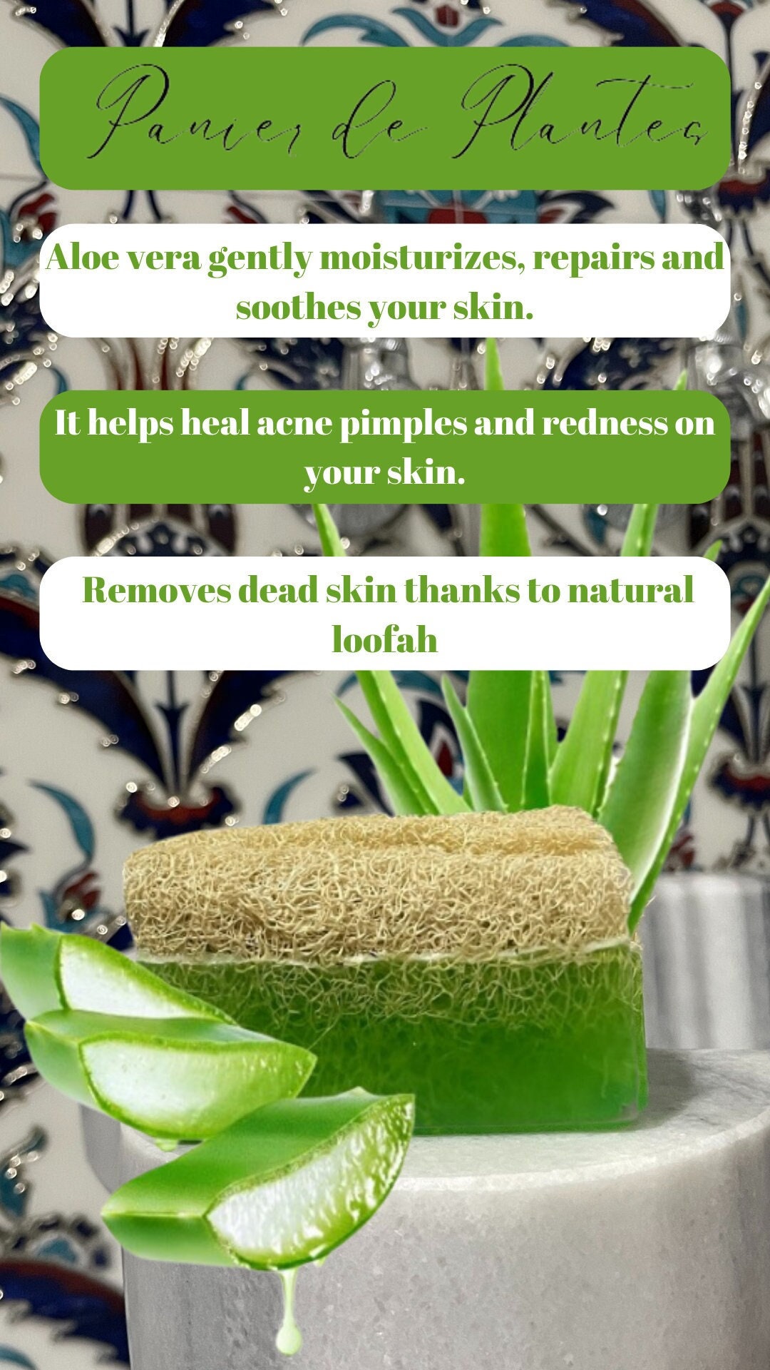 Loofah Aloe Vera Soaps Peeling Natural Soap Skin Care Organic Cleaning ...