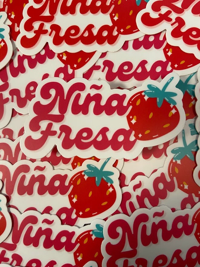 La Niña Fresa Sticker - Etsy