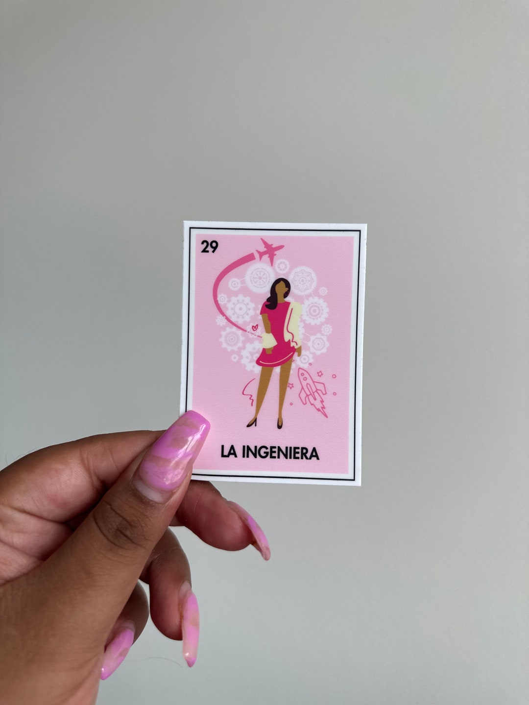 La Ingenieria Gears / Mechanical FEMALE LOTERIA Latina ENGINEER Sticker ...